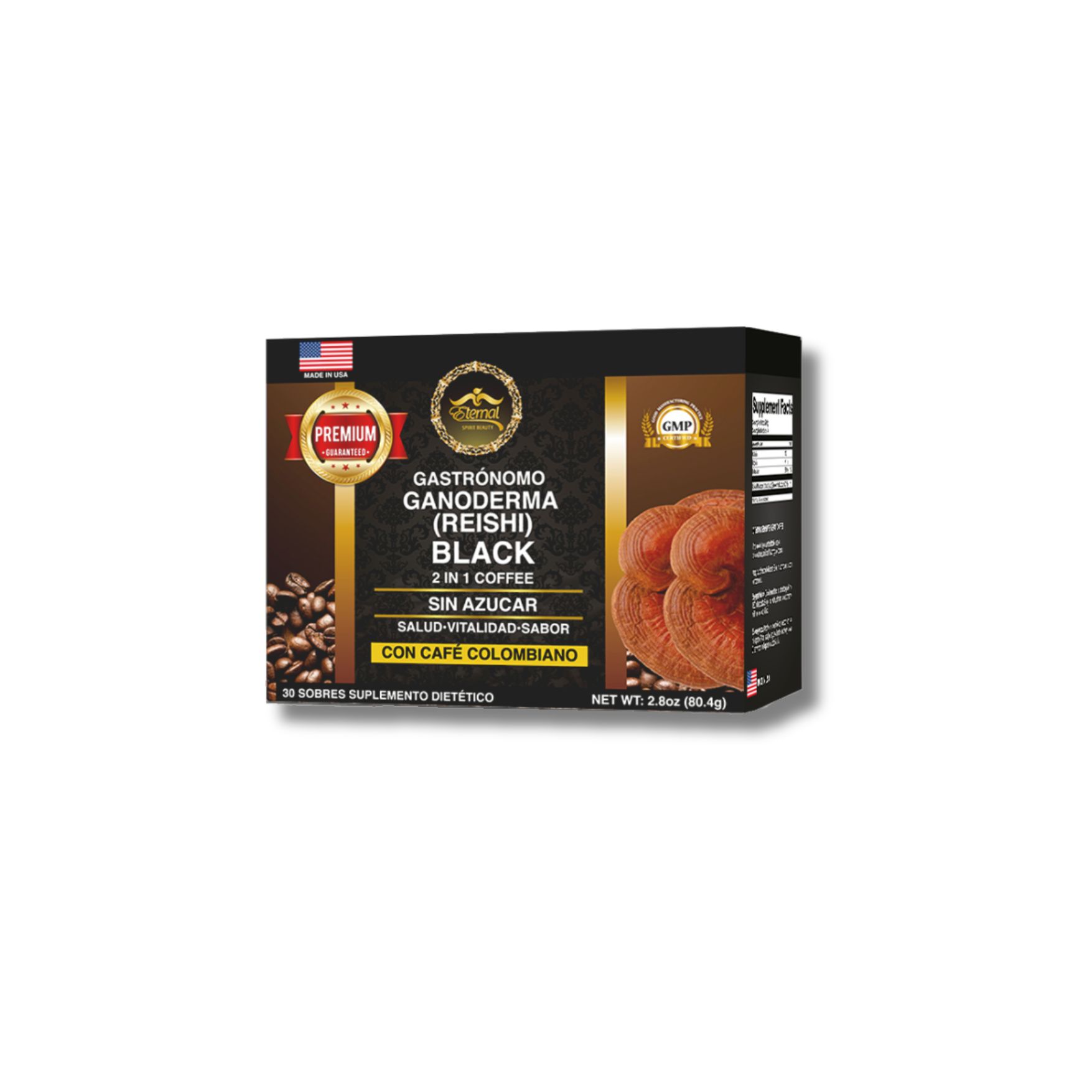 Tienda de Negocios Eternal. Cafe Negro 2 en 1 Colombiano Premium con ...