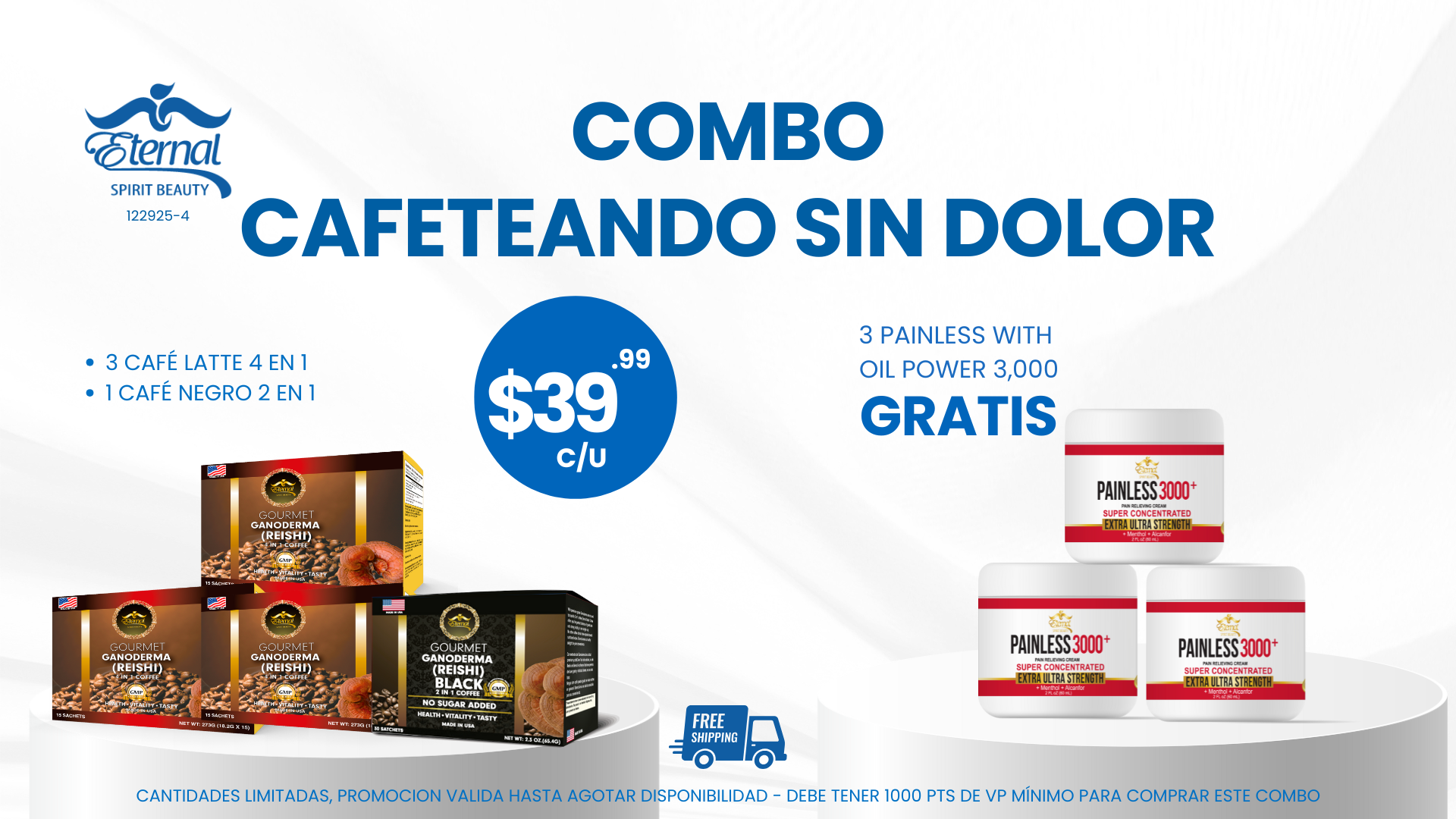 Tienda de Negocios Eternal. Combo Cafeteando Sin Dolor